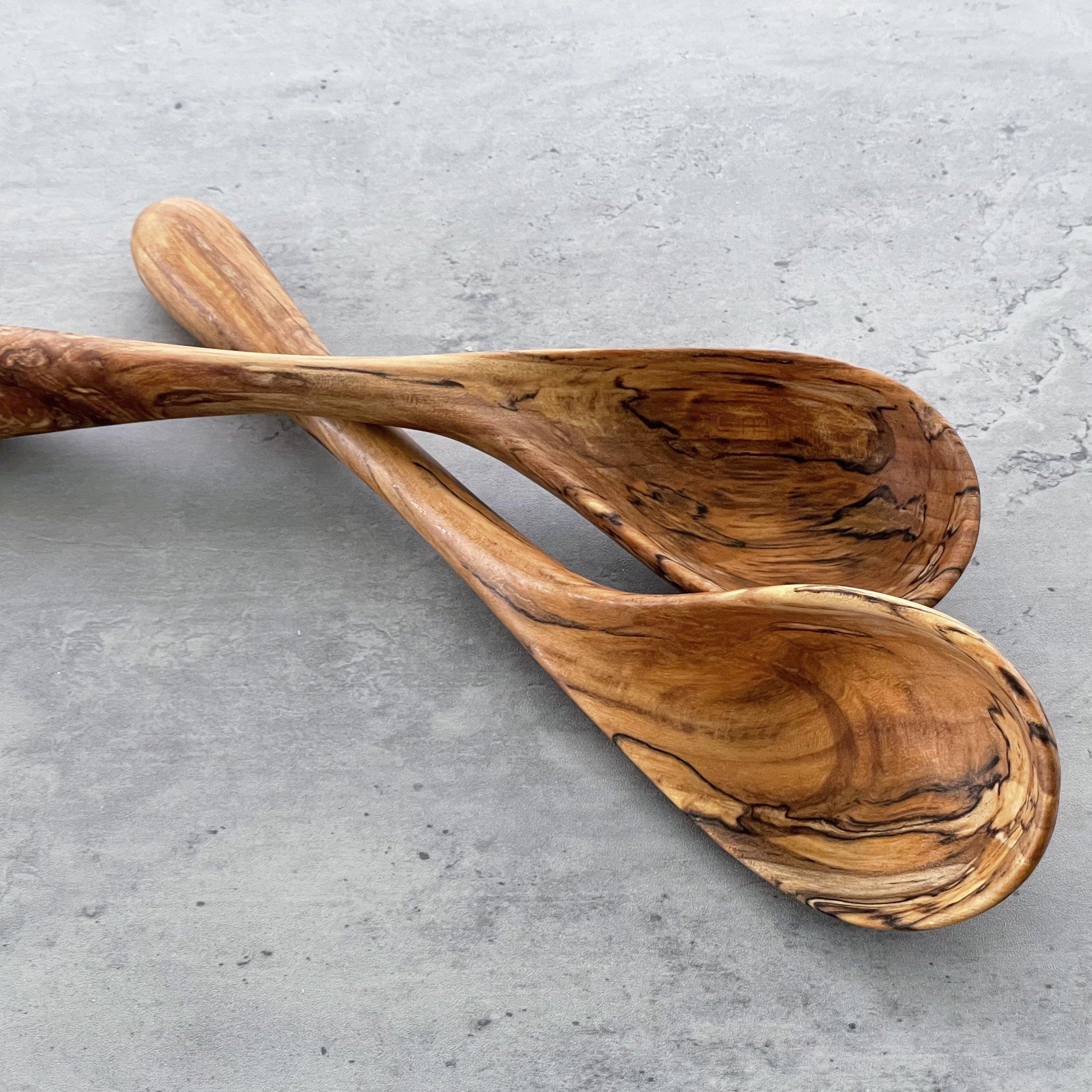 Heavy Spalted Maple Spoon Duo – Imprint